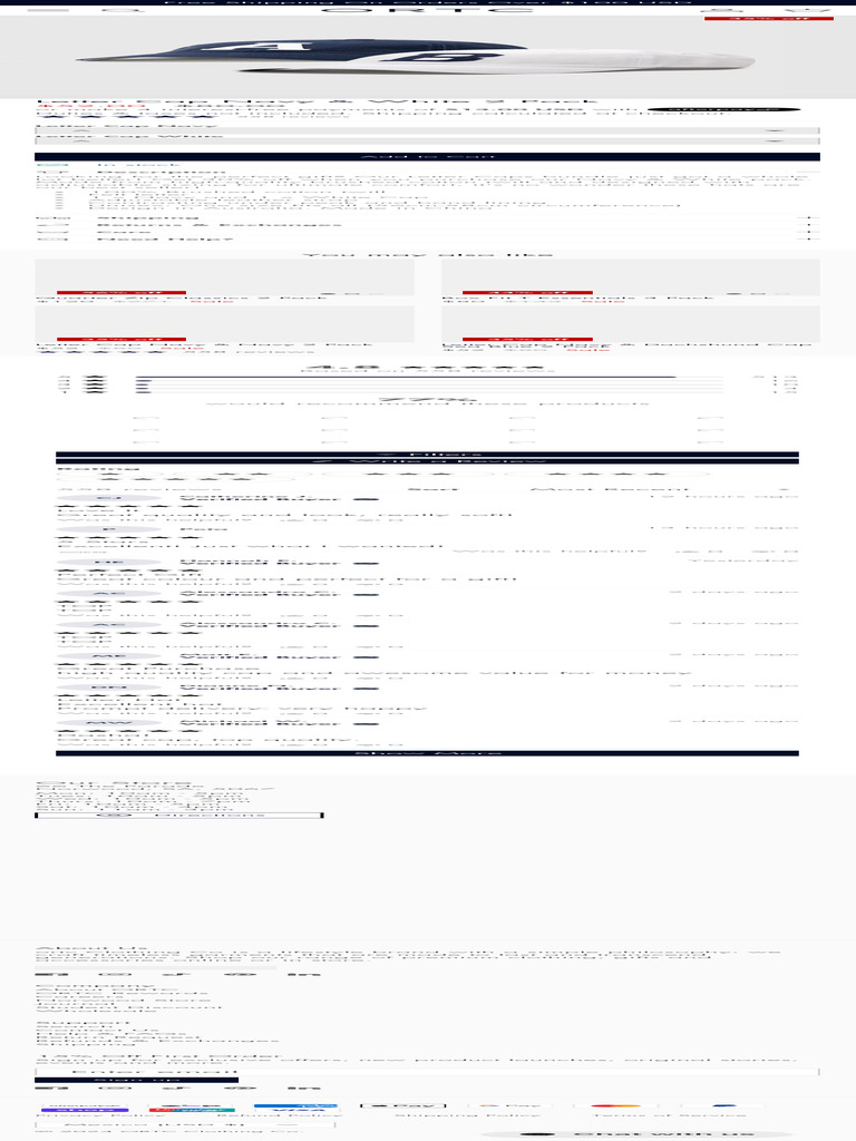 Letter Cap Navy & White 2 Pack - ORTC Clothing Co | PDF