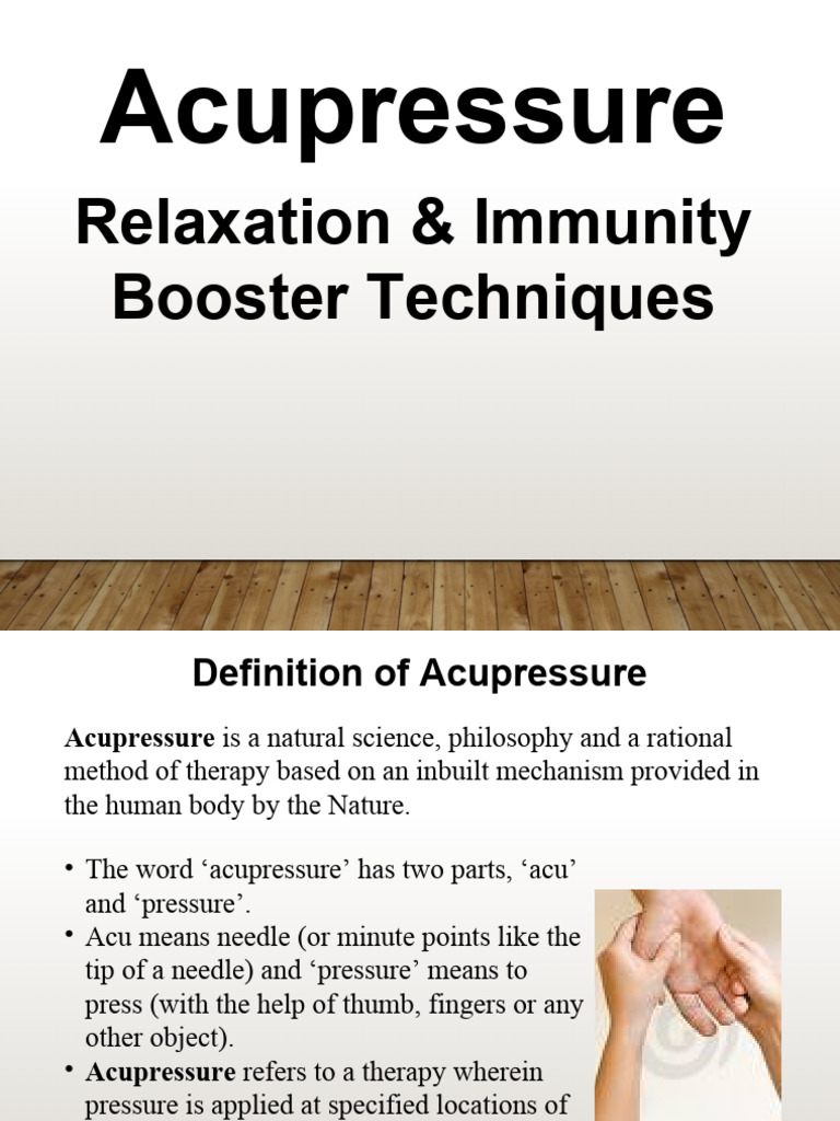 Acupressure Immunity Points | PDF | Breathing | Hand