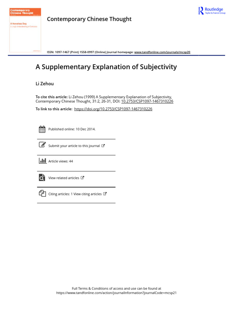 Understanding Subjectivity in Philosophy | PDF | Immanuel Kant | Reason
