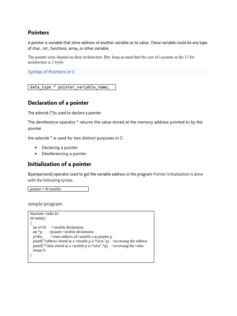 C Programming 3 | PDF | Pointer (Computer Programming) | Parameter ... C Programming 3 | PDF | Pointer (Computer Programming) | Parameter ...