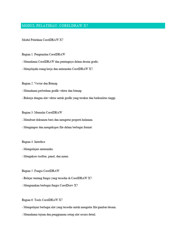 Modul CorelDraw X7 | PDF