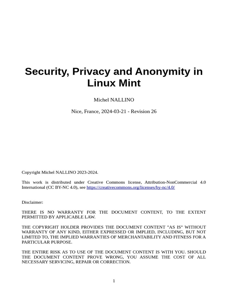 Linux Mint Security | PDF | File System | Security