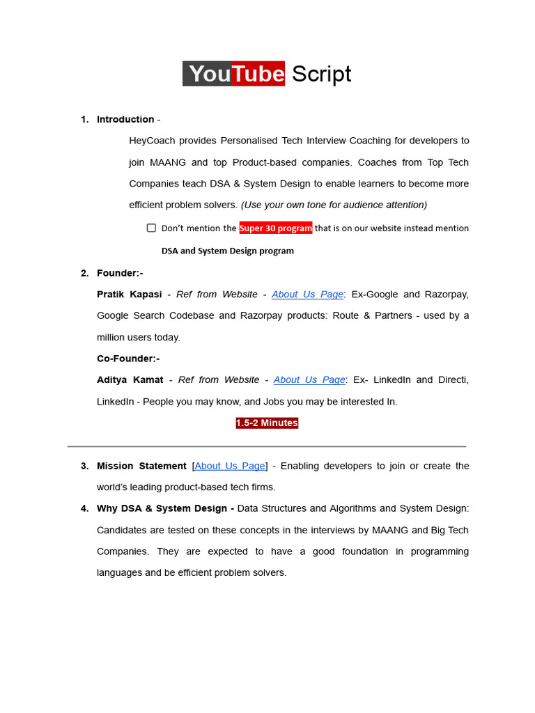 Heycoach Review Youtube Script Yt Script Pdf Computer Programming Cognition