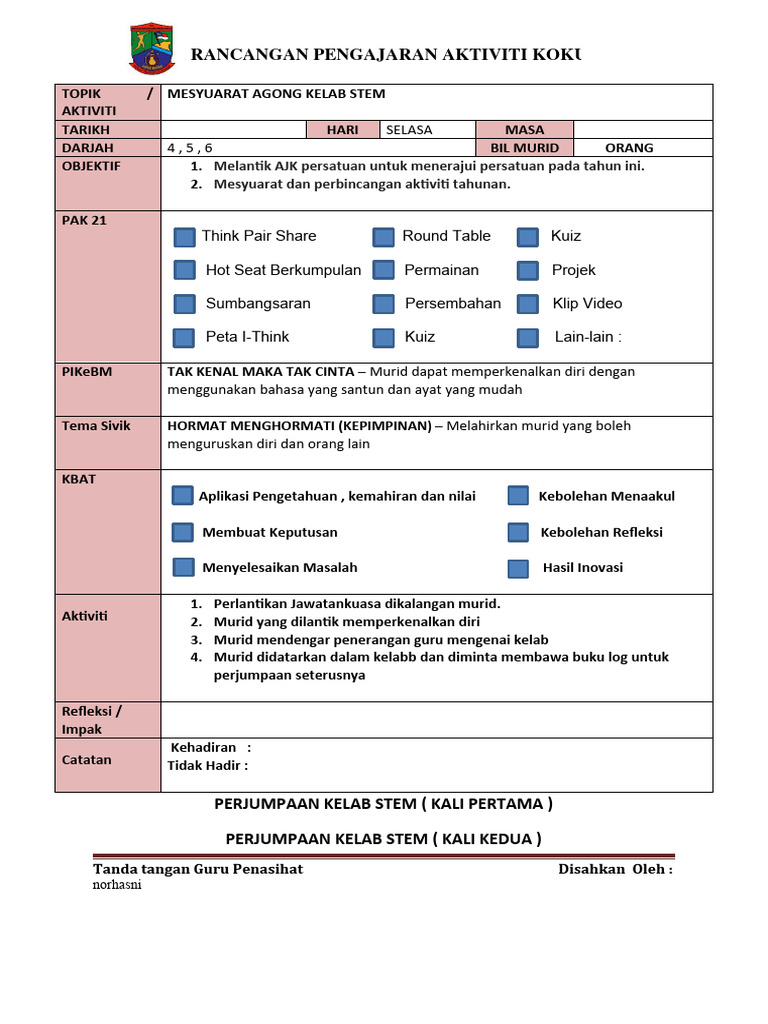 RPH KELAB STEM 24 MINGGU 2024-25 | PDF