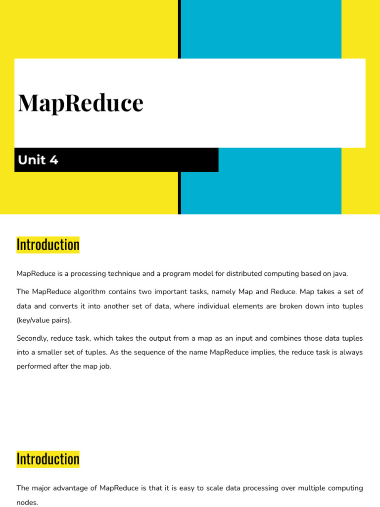 HDFS Unit 4 | PDF | Map Reduce | Apache Hadoop