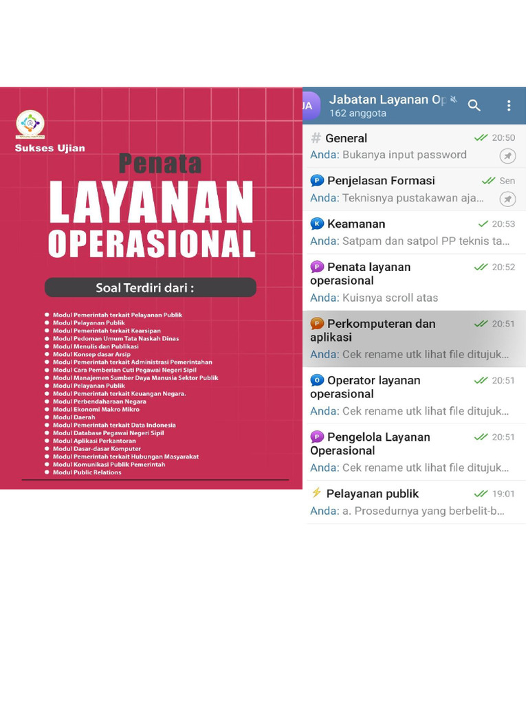 Soal PPPK Penata Layanan Operasional | PDF
