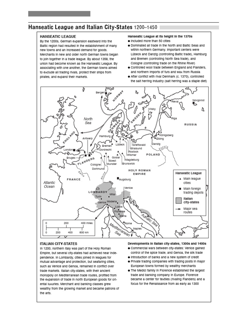5-12 Hanseatic League and Italian City-States | PDF | Europe