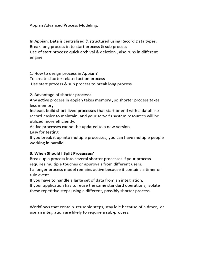 Appian Advanced Process Modeling | PDF