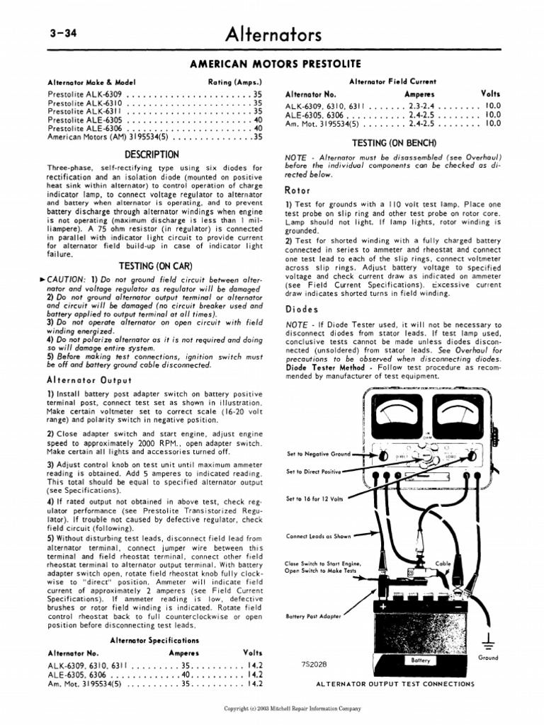 Alternators Prestolite PDF | PDF