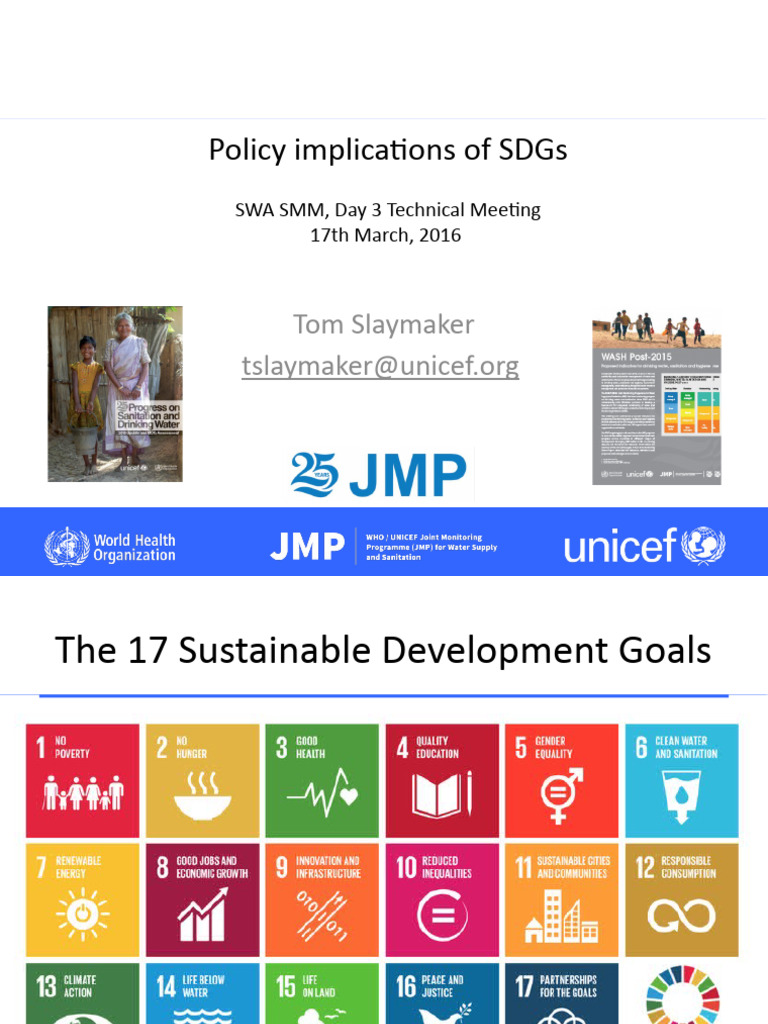 Session 2 - Tom Slaymaker | PDF | Sanitation | Drinking Water