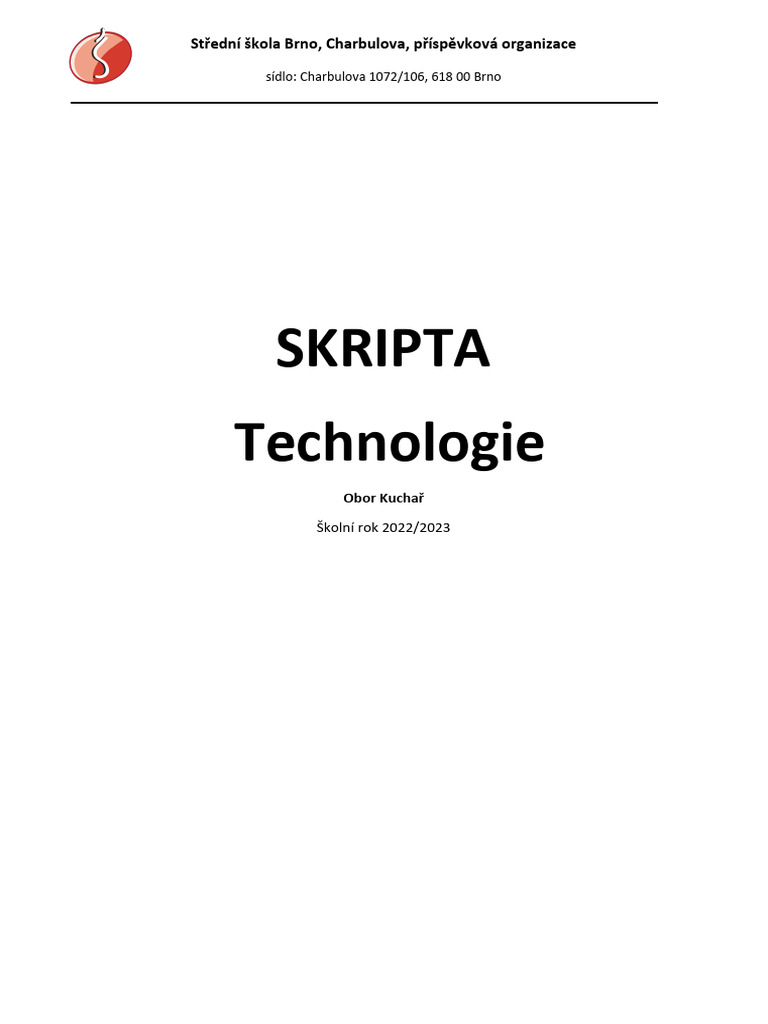 Skripta TechK2ročník 2022-09-01 | PDF