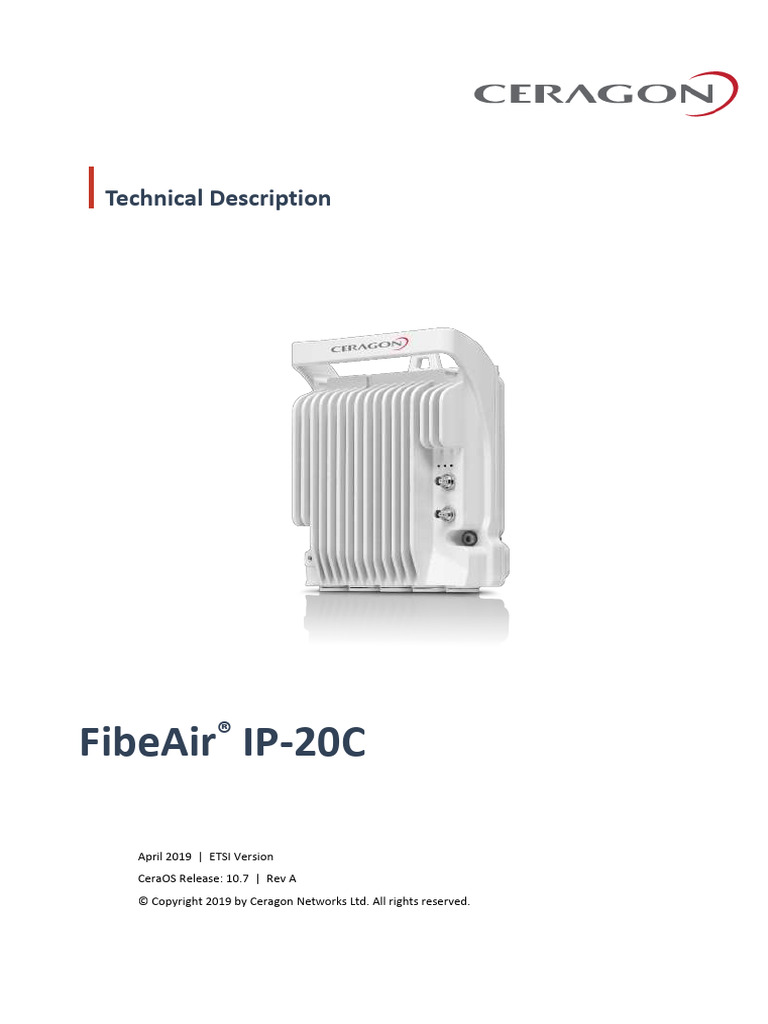Ceragon FibeAir IP-20C Technical Description 10.7 ETSI Rev A | PDF ...
