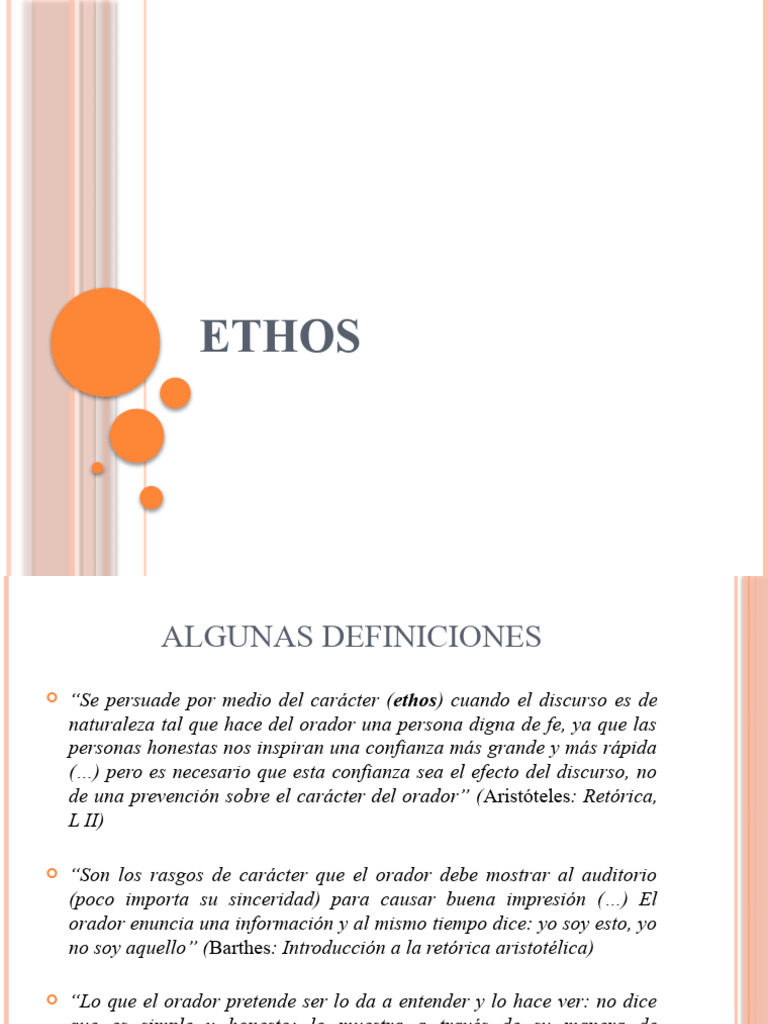 ppt Ethos | Descargar gratis PDF | Retórica | Hablar en público