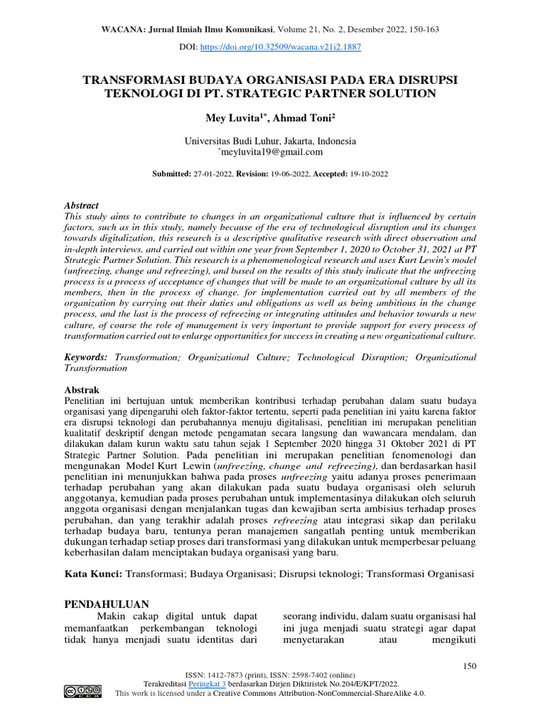 Transformasi Budaya di Era Disrupsi | PDF | Karier & Perkembangan