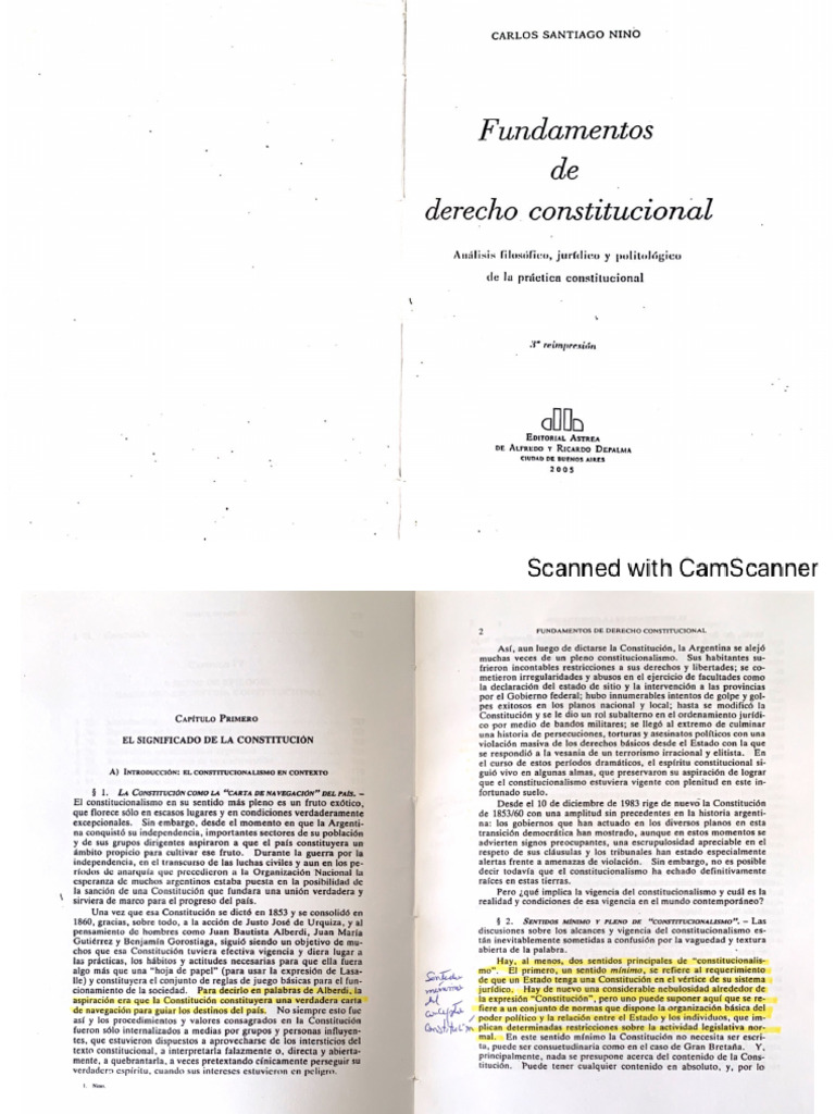Carlos Nino - El Significado de La Constitución (1) | PDF | Democracia | Ideologías políticas