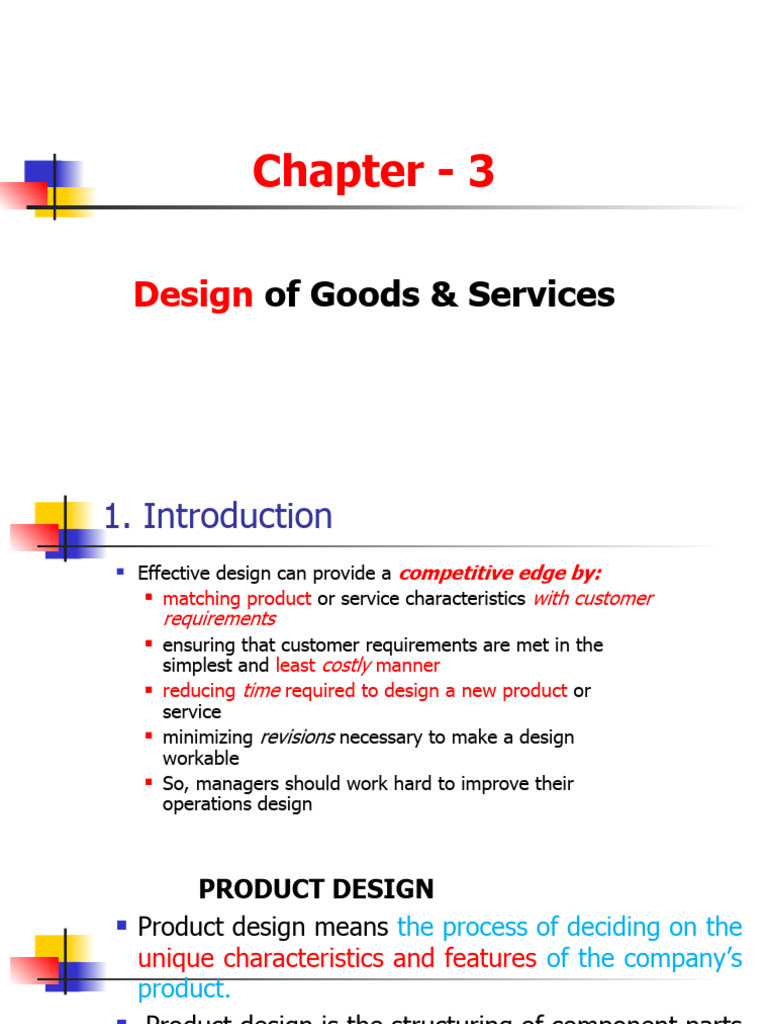 Chapter 3 Product and Service Design | PDF | Product Lifecycle | Computer Aided Design
