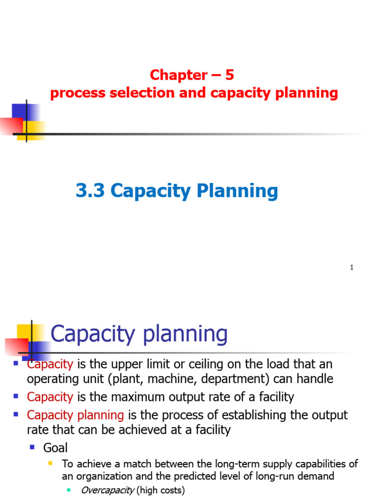 Chapter 5-Capacity Planning A | PDF | Capacity Utilization | Truck