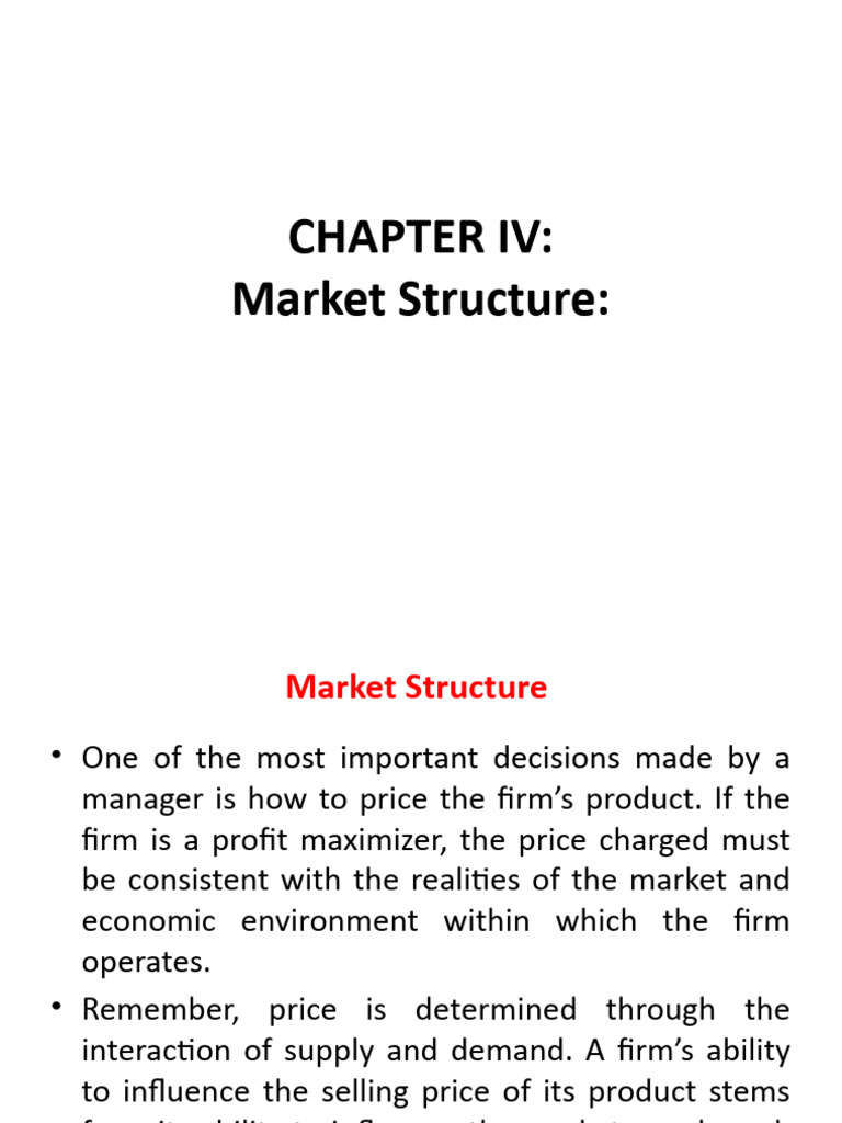 V Market Structures | PDF | Perfect Competition | Profit (Economics)