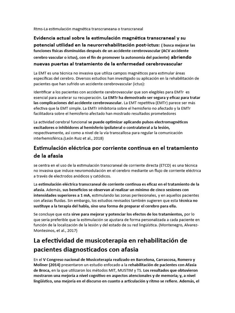 Rtms | PDF | Las emociones | Carrera