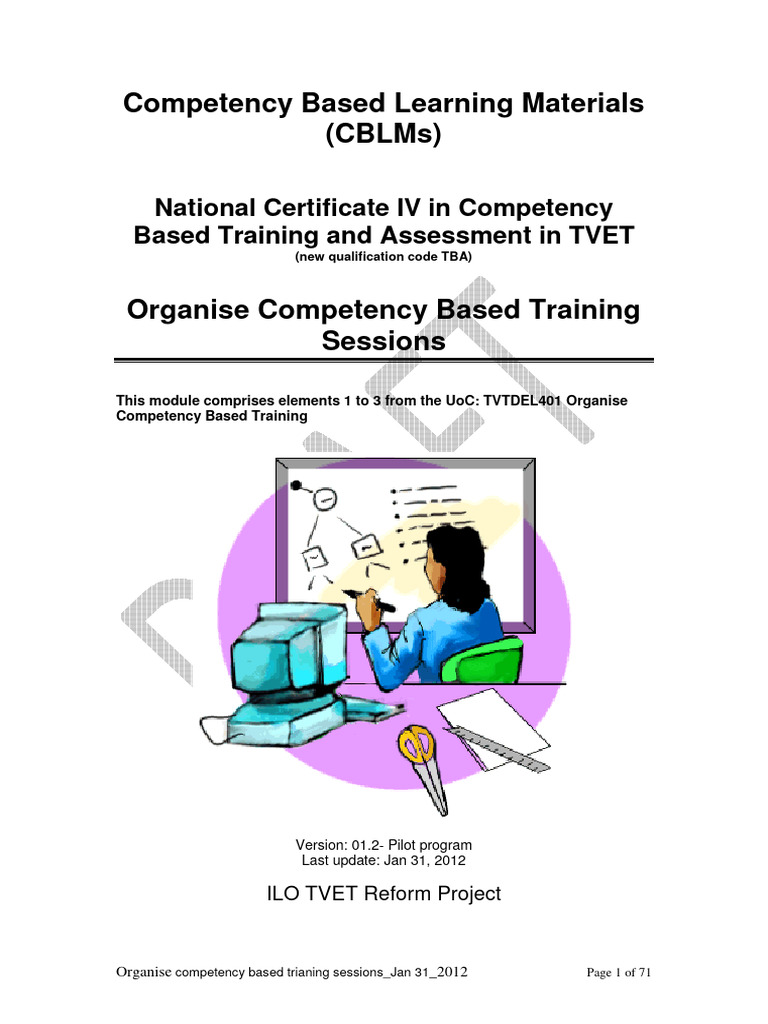 CBLM - Plan and Organise Competency Based Trianing Sessions - Jan 31 - 2012 | PDF | Curriculum ...