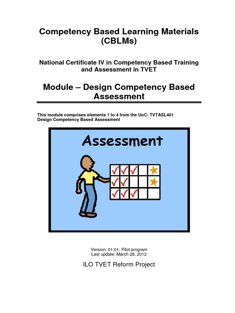 CBLM - Design Competency Based Assessment - March 28 - 2012 | PDF ...