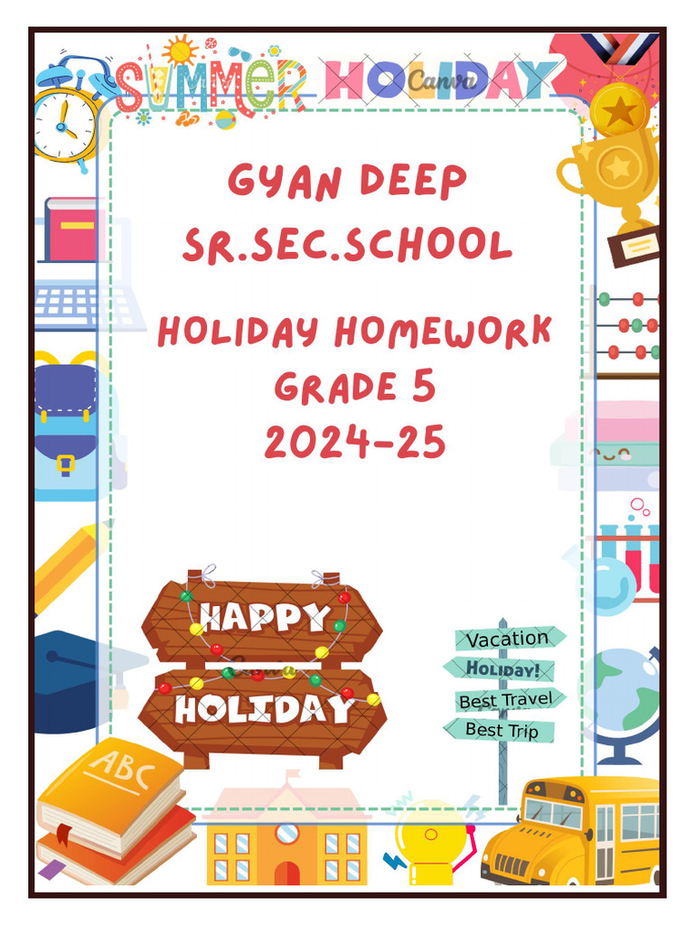 Holiday Homework Grade 5 | PDF | Linguistics