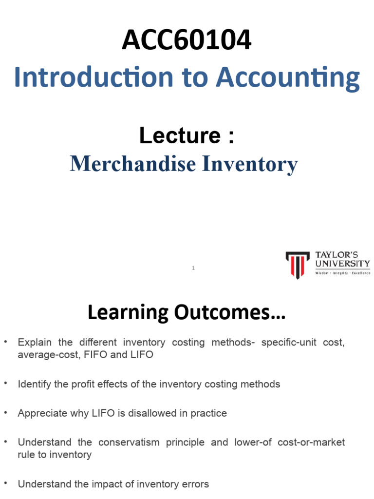 Lec9 - Merchandise Inventory | Download Free PDF | Cost Of Goods Sold ...