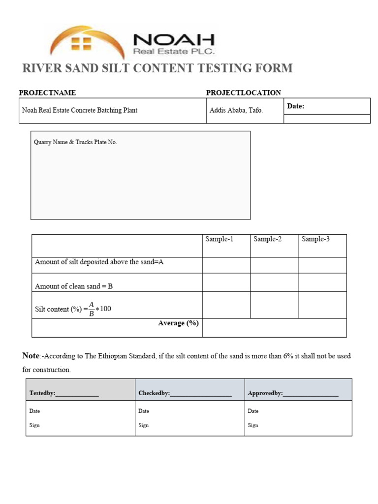 Noah Silt Content | PDF