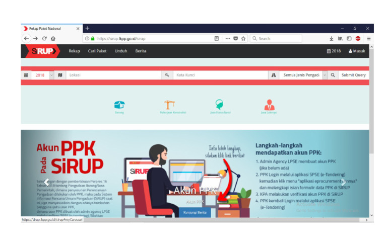 Cara Mendaftar PPK Sirup | PDF