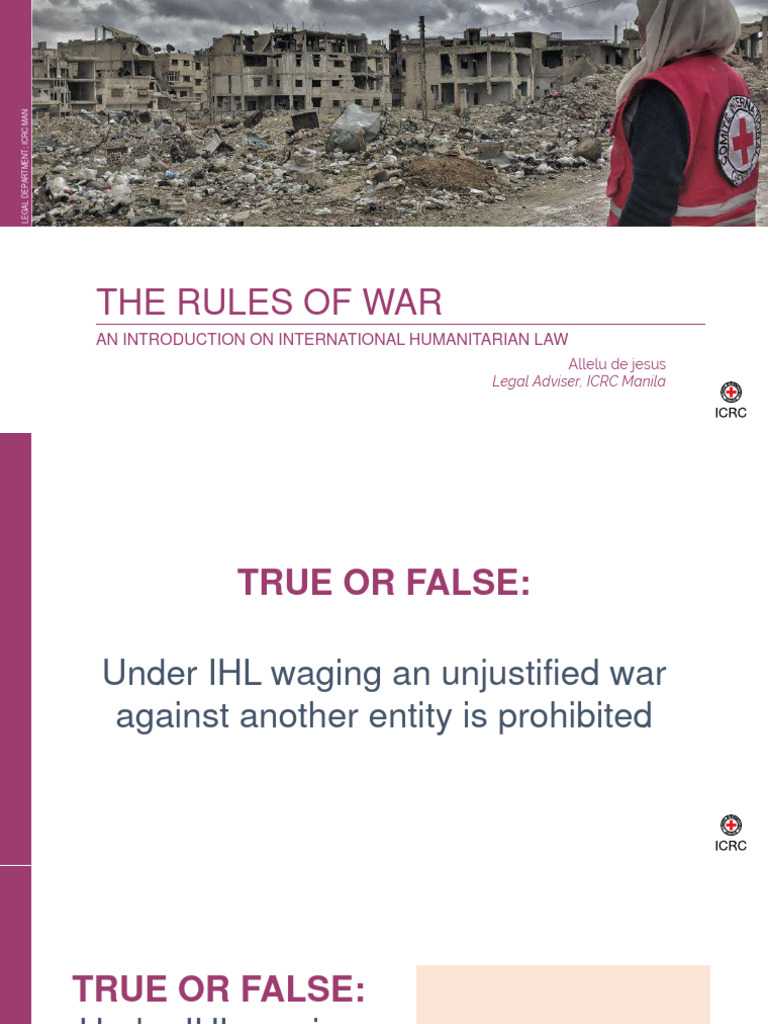 Introduction to IHL | PDF | International Humanitarian Law | Civilian