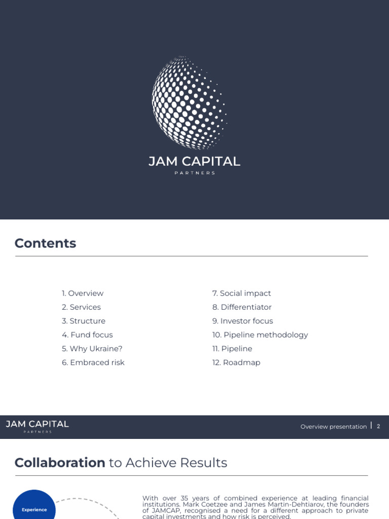 JAM Capital Partners - Overview | PDF | Economic Growth | Risk