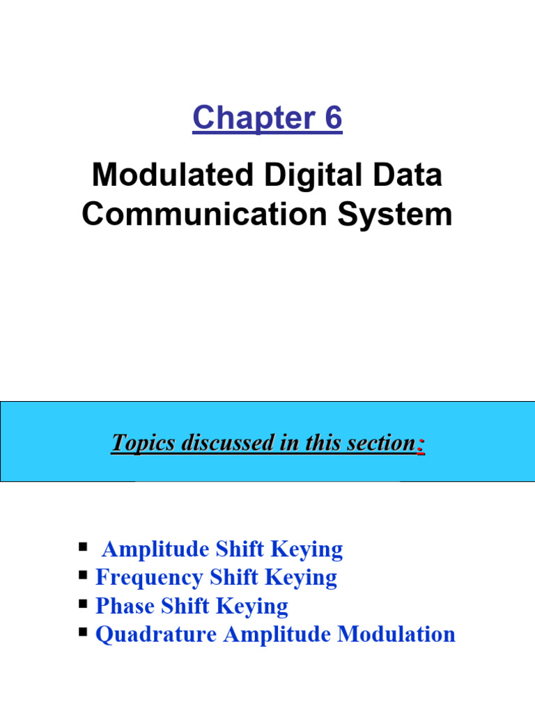 Digital Modulation Techniques Explained | PDF | Modulation | Physical ...