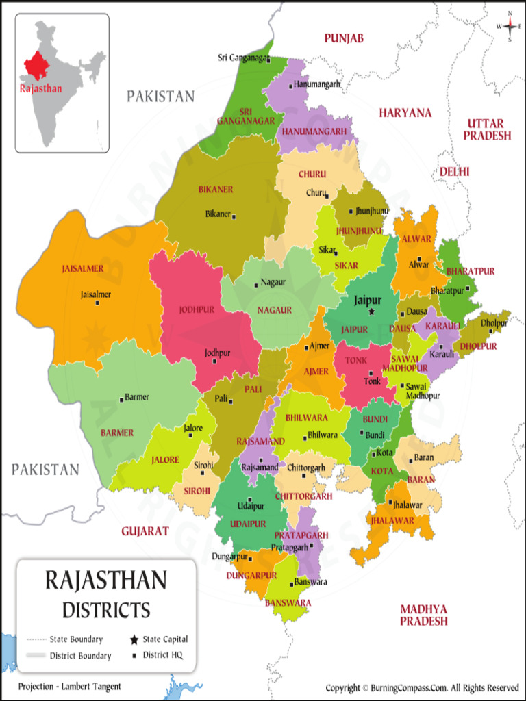 Rajasthan District Map | PDF