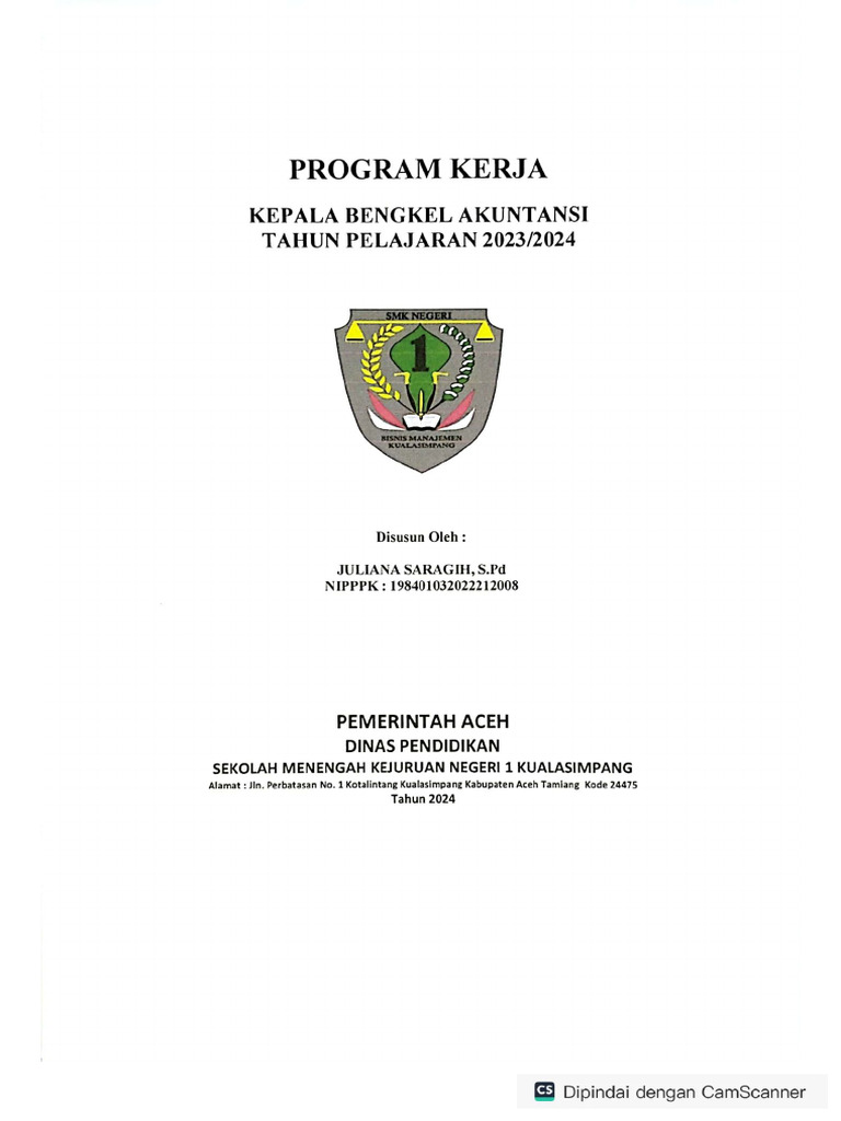 Program Kerja Bengkel Akl 2024 | PDF