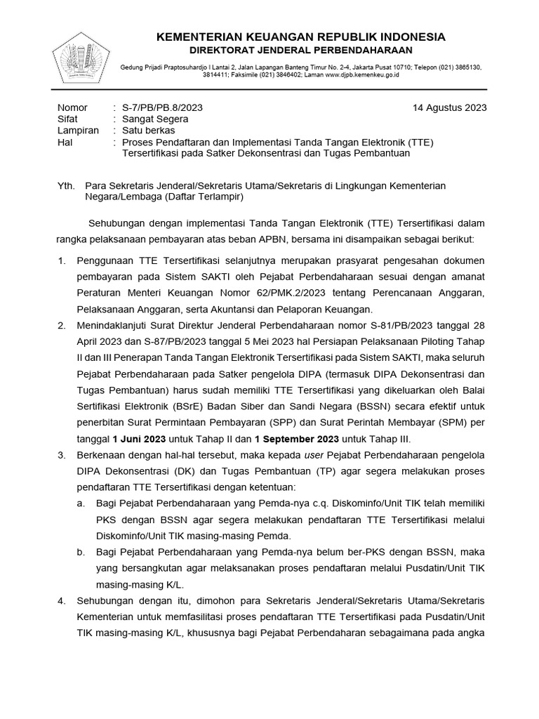 Proses Pendaftaran Dan Implementasi Tanda Tangan Elektronik (TTE ...
