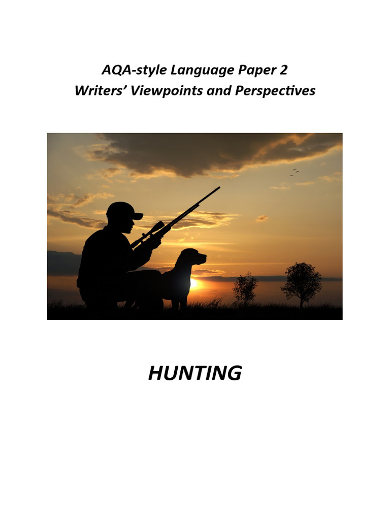 AQA Practice Paper 2 - Hunting | PDF | Hunting | Fox Hunting