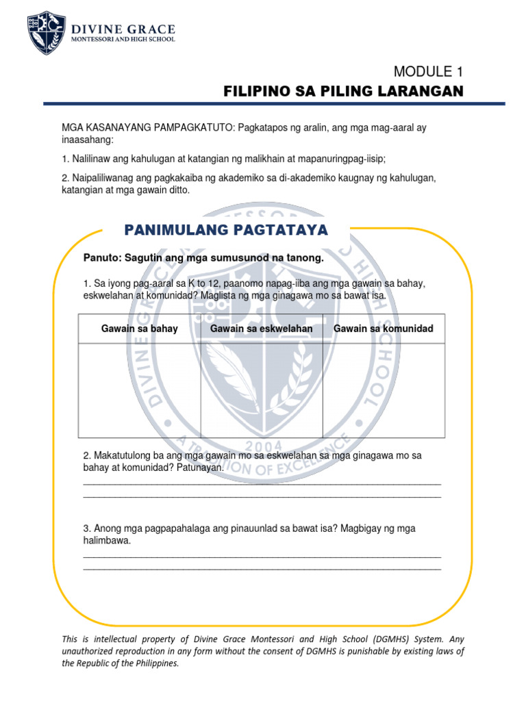 Module 1 - Piling Larangan | PDF