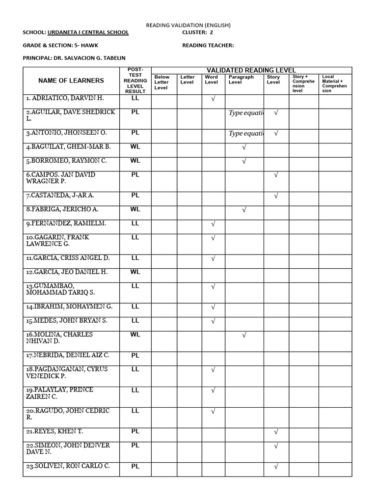 FLAT English Post Test Validation 5 HAWK | PDF