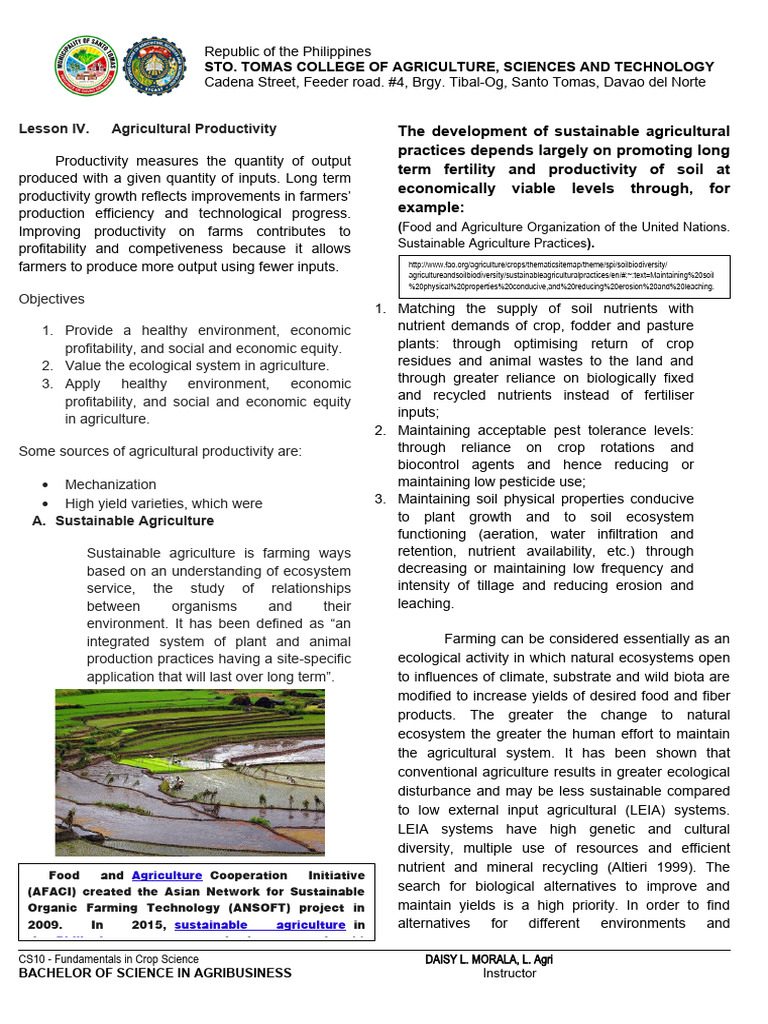 Handouts CS10 Chapter 4 | PDF | Agriculture | Soil