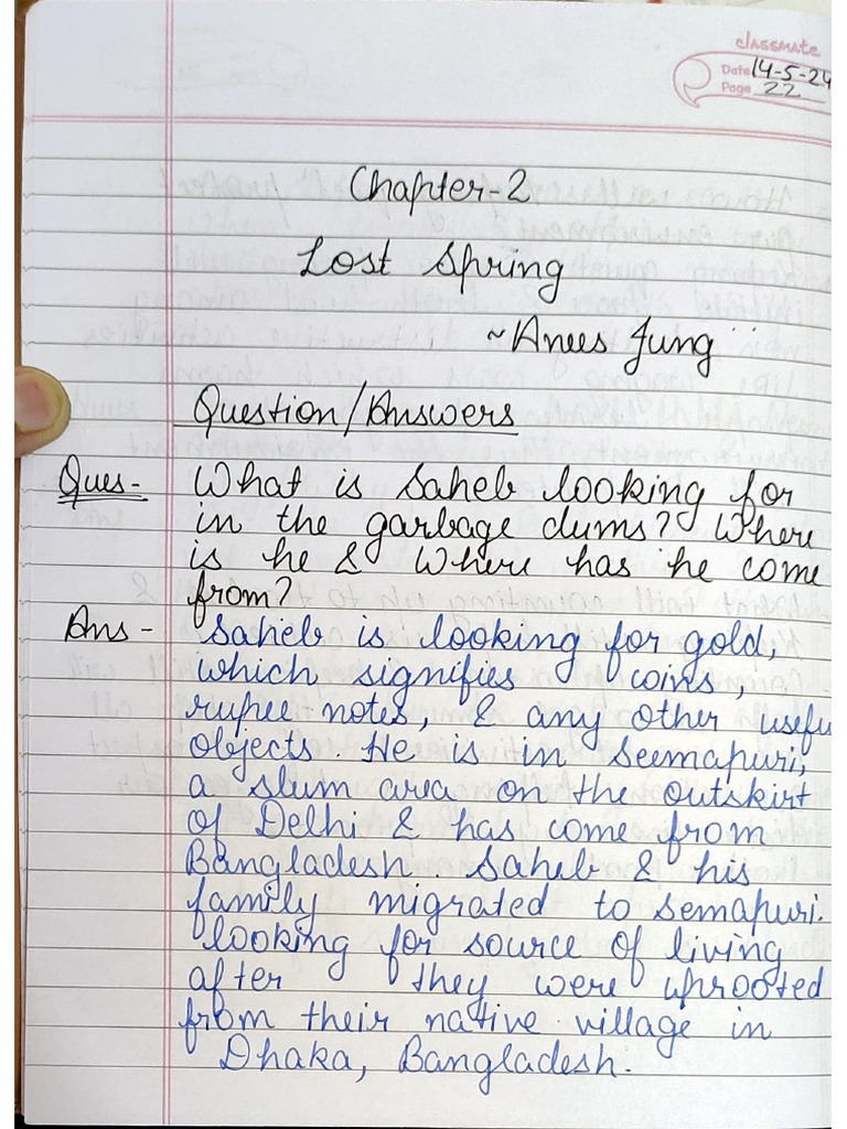 Class 12 Lost Spring | PDF