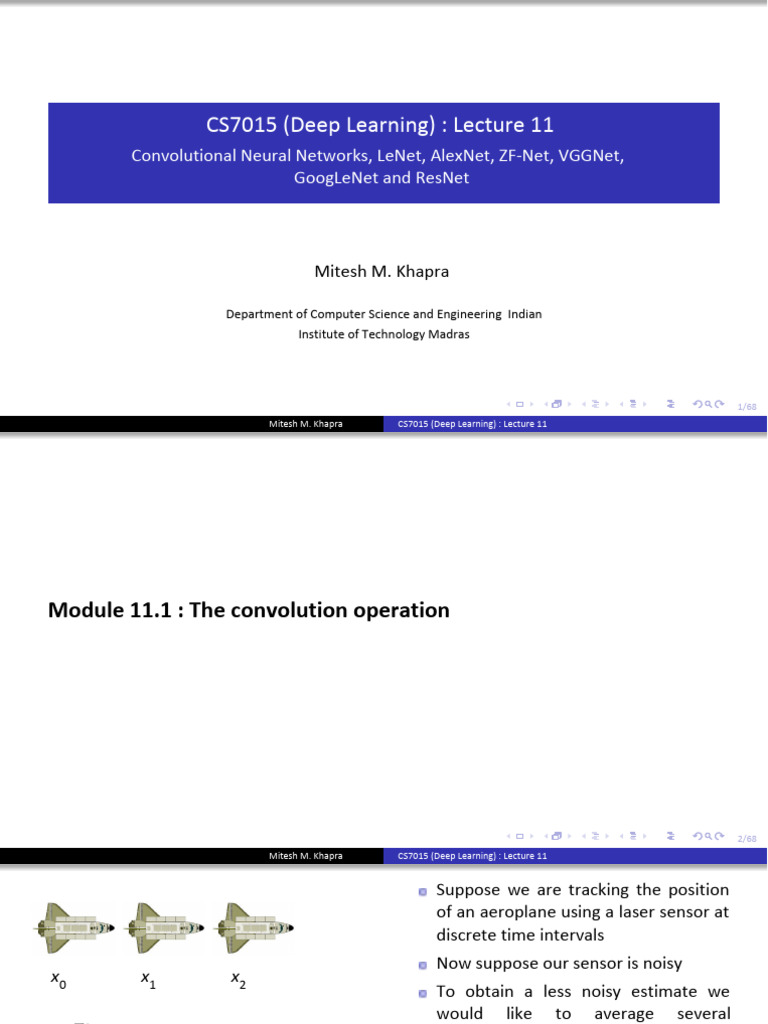 Cs7015 (Deep Learning) : Lecture 11: Convolutional Neural Networks ...