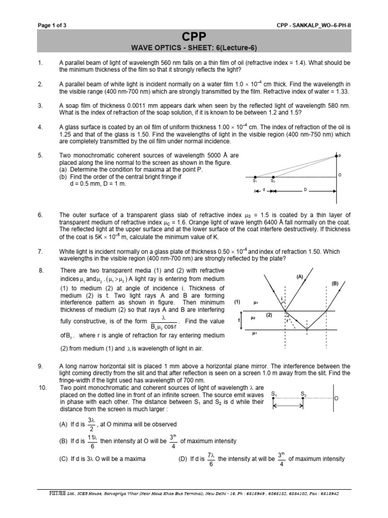 6 Wo | PDF | Refraction | Refractive Index