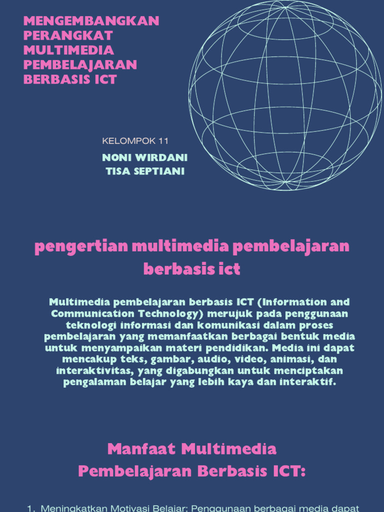 Introduction to Digital Citizenship Education Presentation in Navy Pink ...