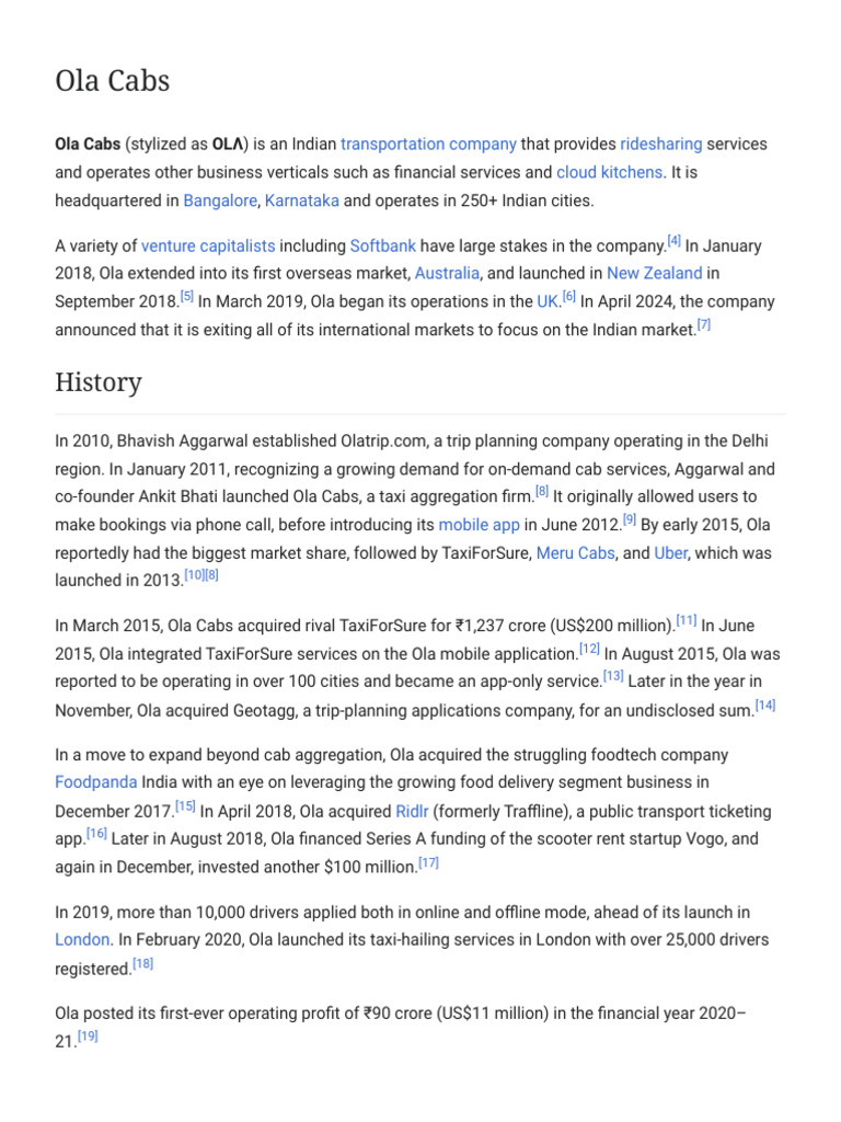 ola cab project | PDF