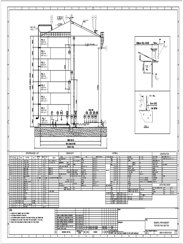 Cpo Storage Tank 3000t | PDF | Computer Aided Design