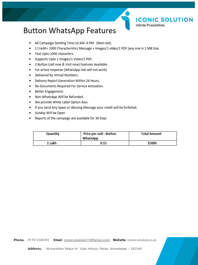 Button WhatsApp Features Upd15 | PDF
