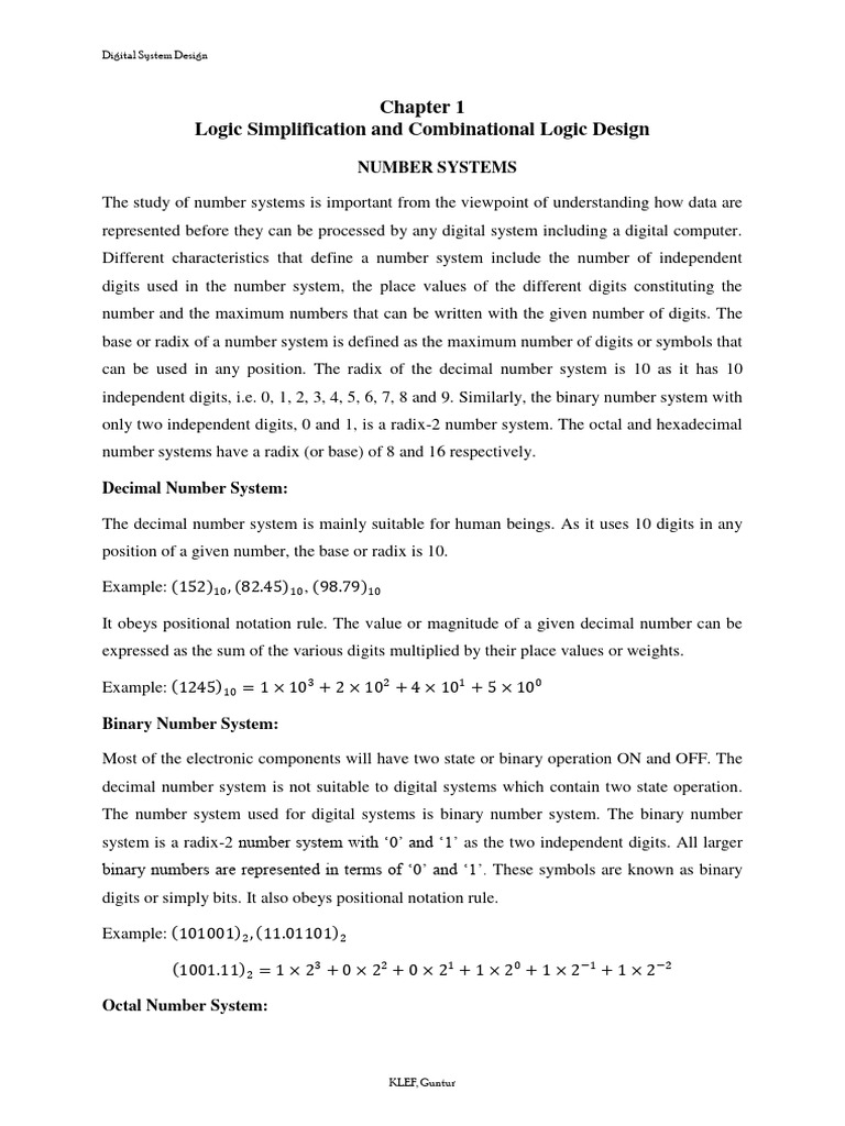 Chapter 1 - Copy | PDF | Logic Gate | Binary Coded Decimal