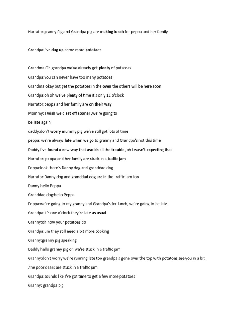 Traffic Jam Script | PDF