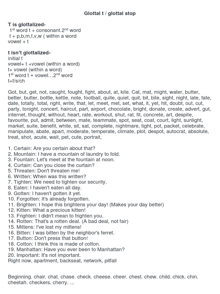 Glottal Stop | PDF | Phonetics