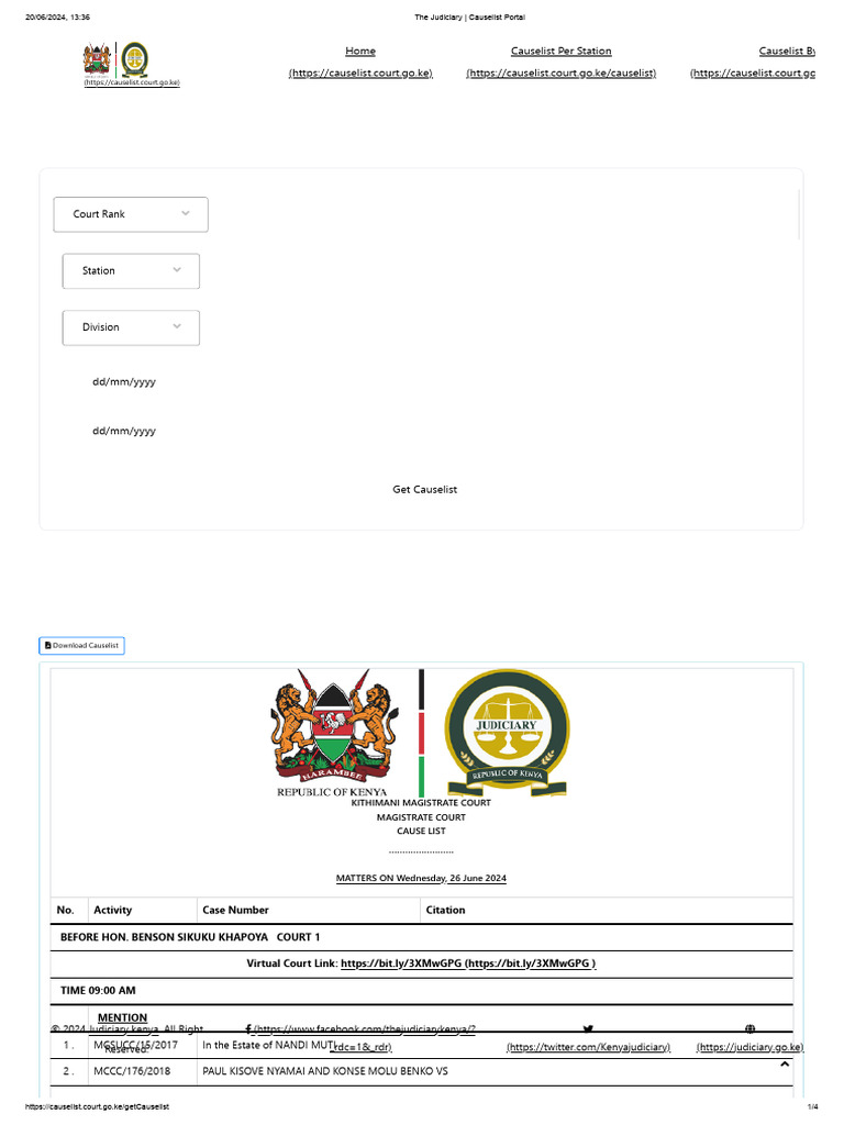 Causelist-26th June 2024 | PDF